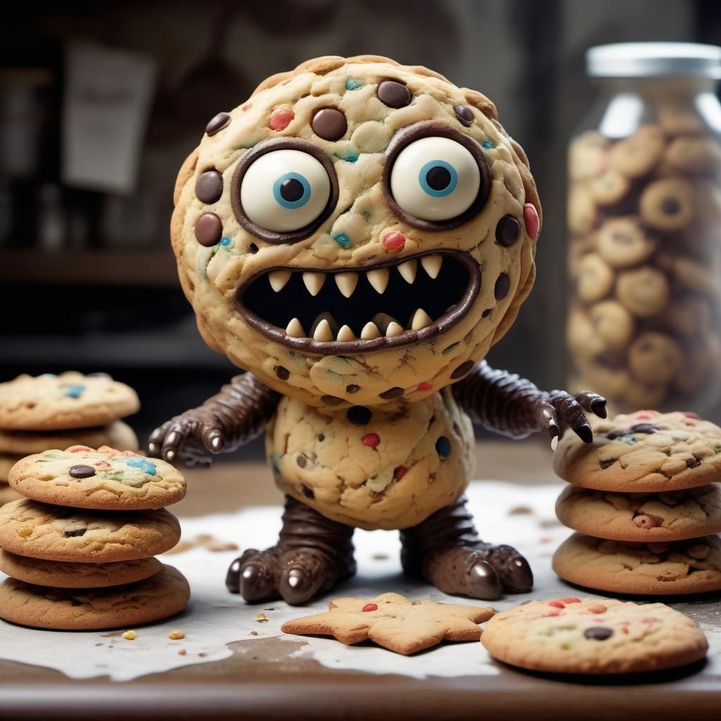 Bobblehead cookie monster - AI Generated Artwork - NightCafe Creator