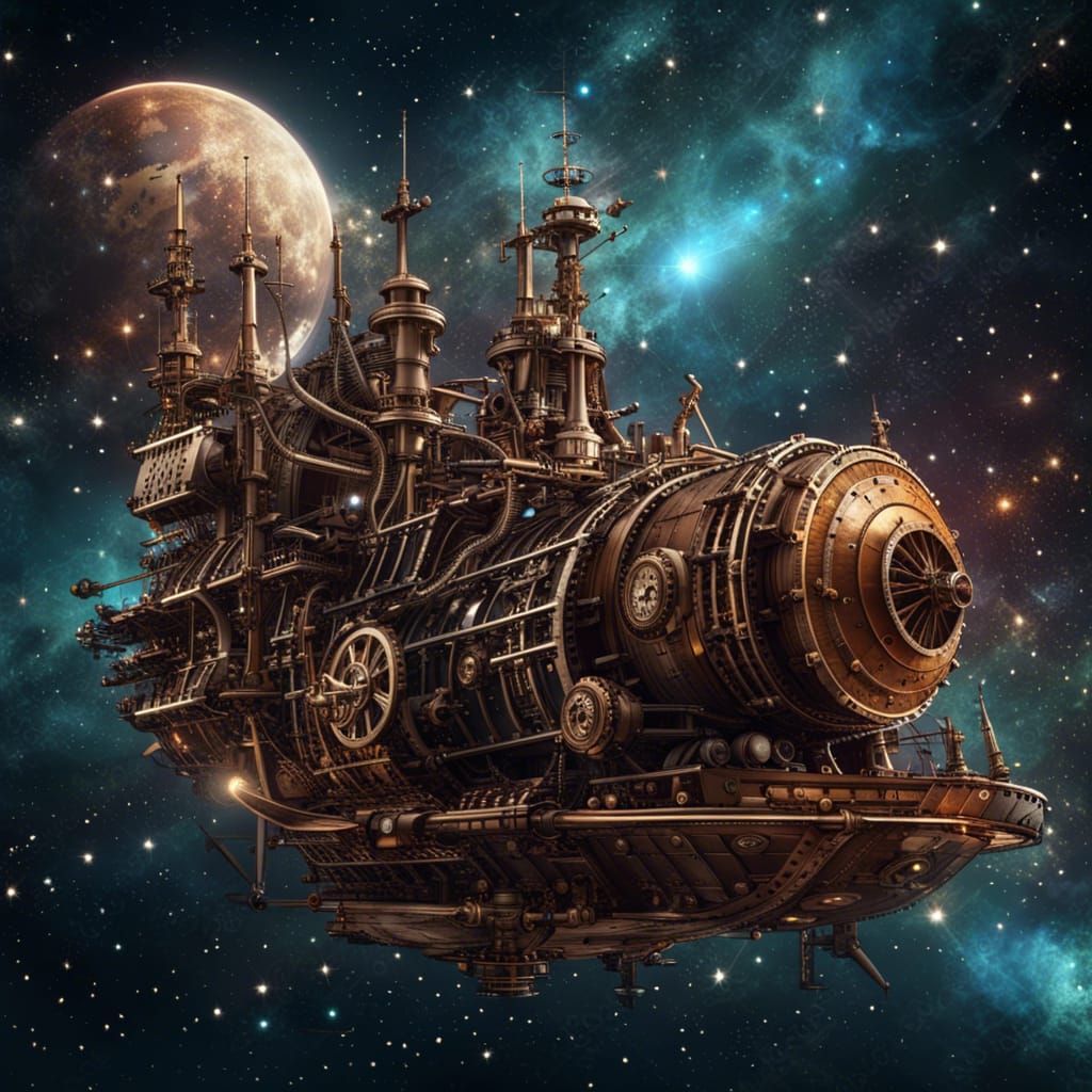 Steampunk Odyssey: Celestial Ventures - AI Generated Artwork - NightCafe Creator
