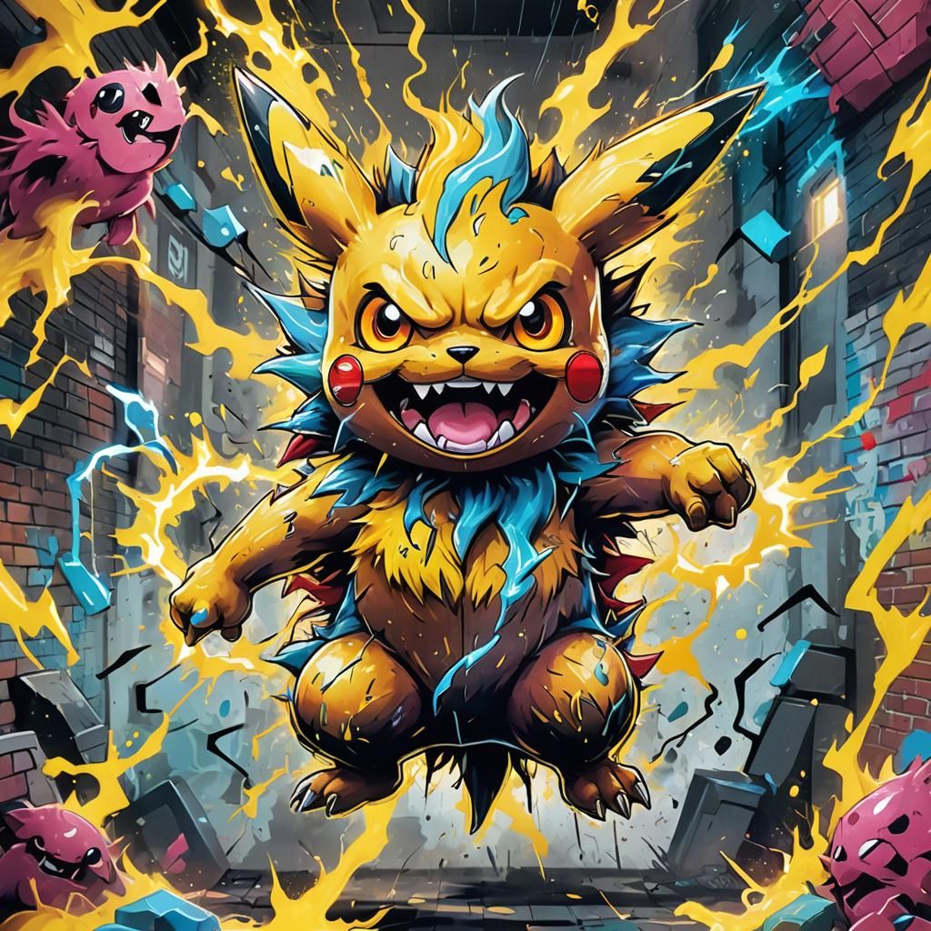 Mad Pikachu - AI Generated Artwork - NightCafe Creator