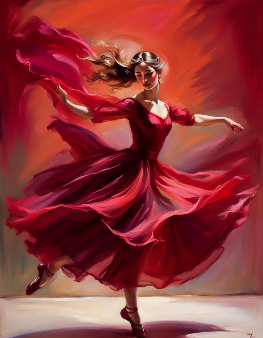 Red dancer - AI Generated Artwork - NightCafe Creator