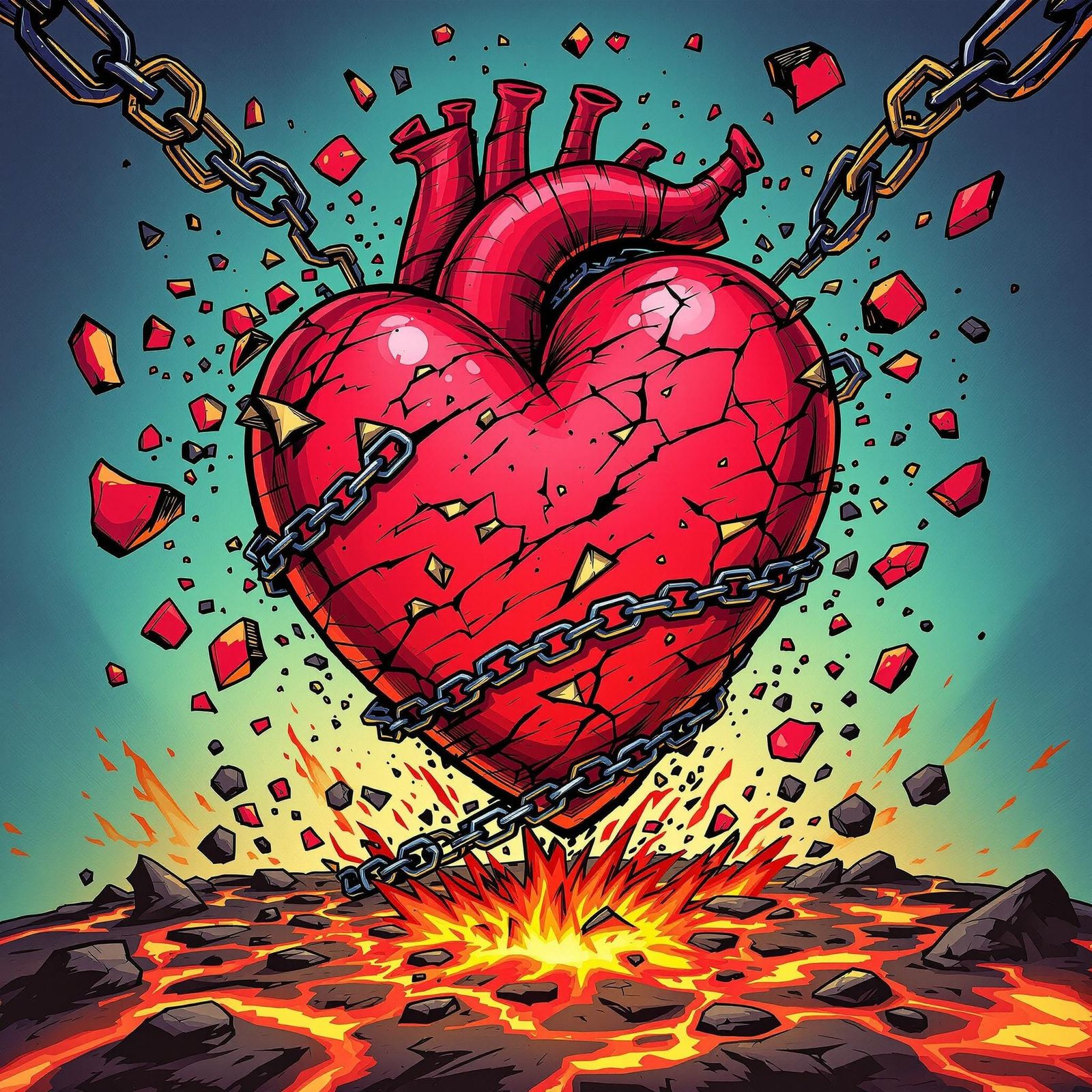 Heart Chained! - Heart Unchained in Vibrant Anime Style