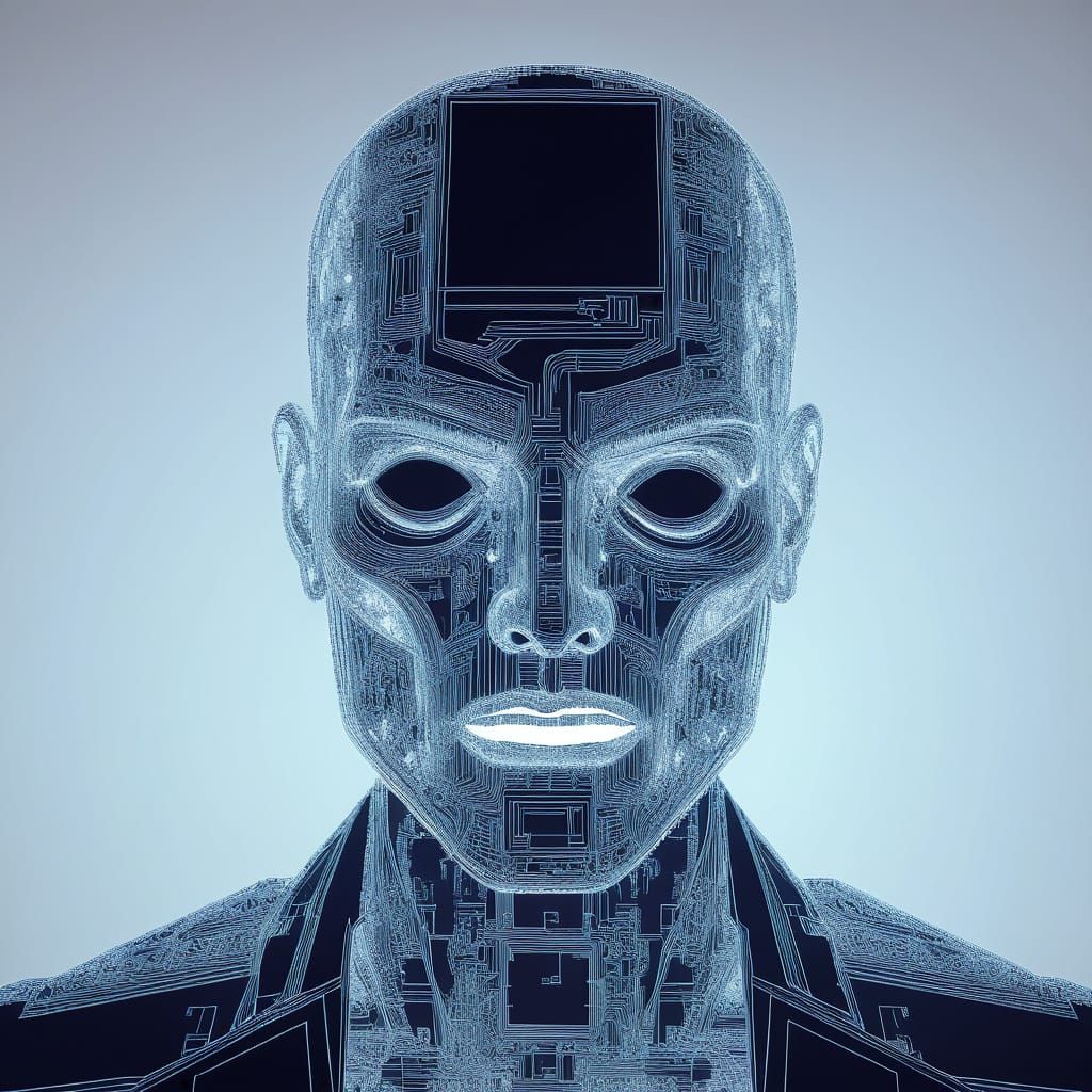 AI art escaping the screen. - AI art escaping the screen.