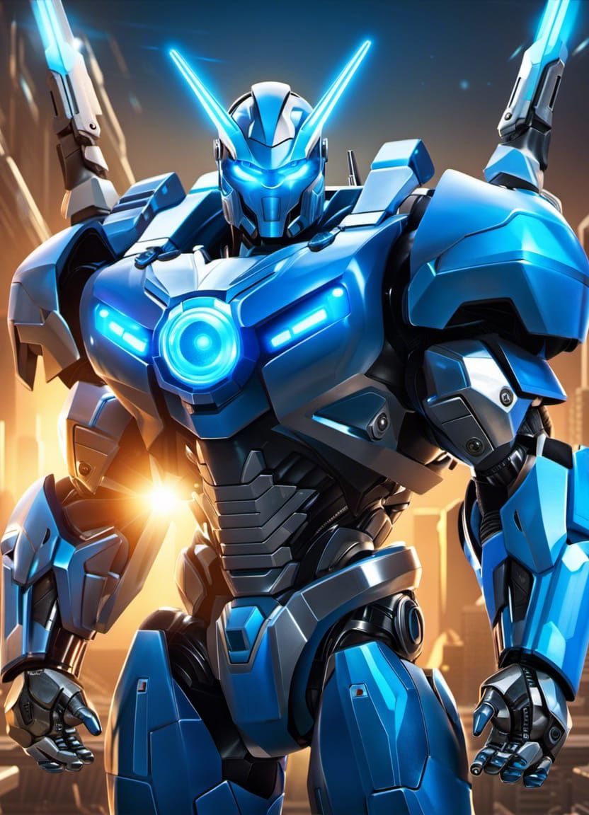Blue Transformer - AI Generated Artwork - NightCafe Creator