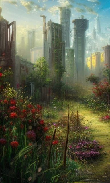 Overgrown - AI Generated Artwork - NightCafe Creator