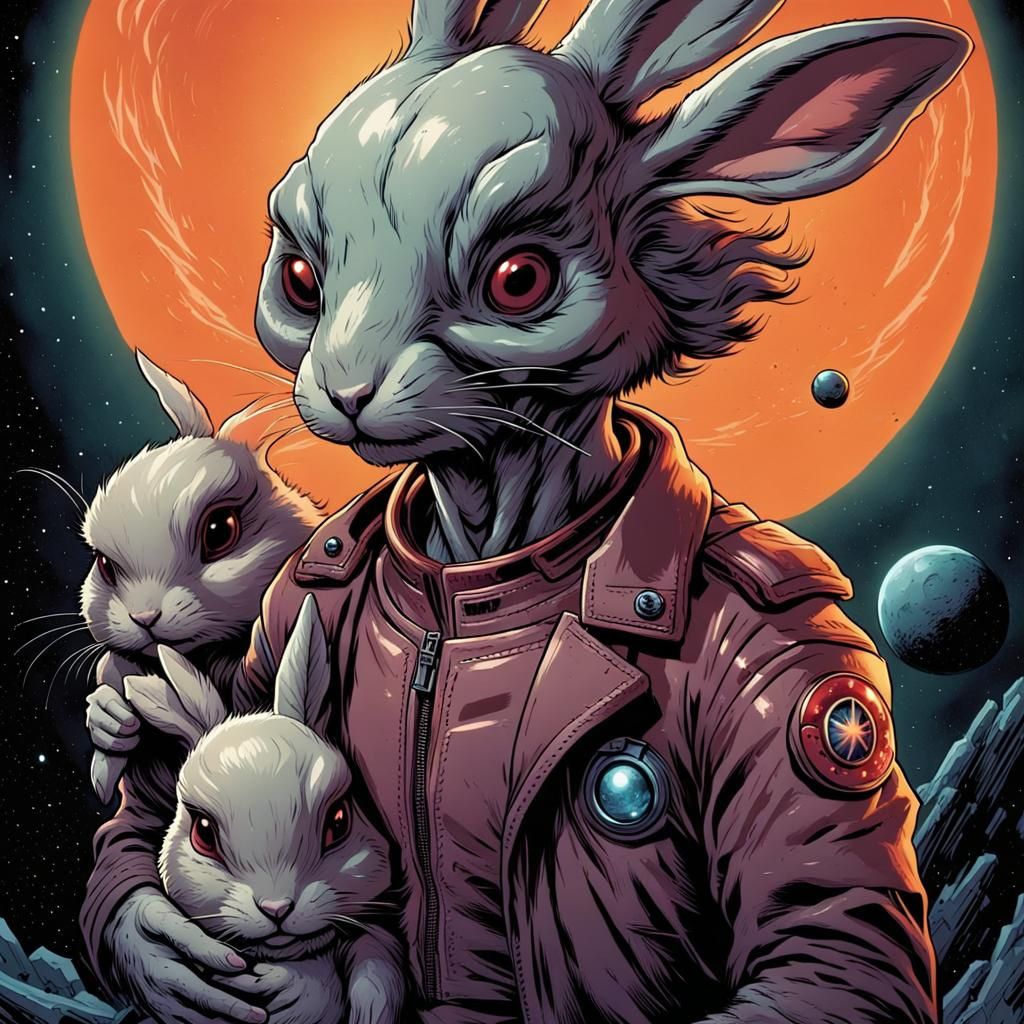 killer alien rabbits from Outerspace - AI Generated Artwork - NightCafe ...