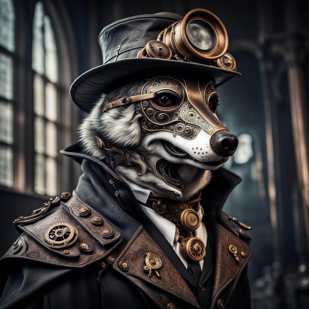 Steam punk wolf - AI Generated Artwork - NightCafe Creator