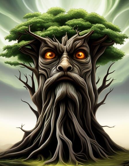 Light painting: A walking tree creature - AI Generated Artwork ...