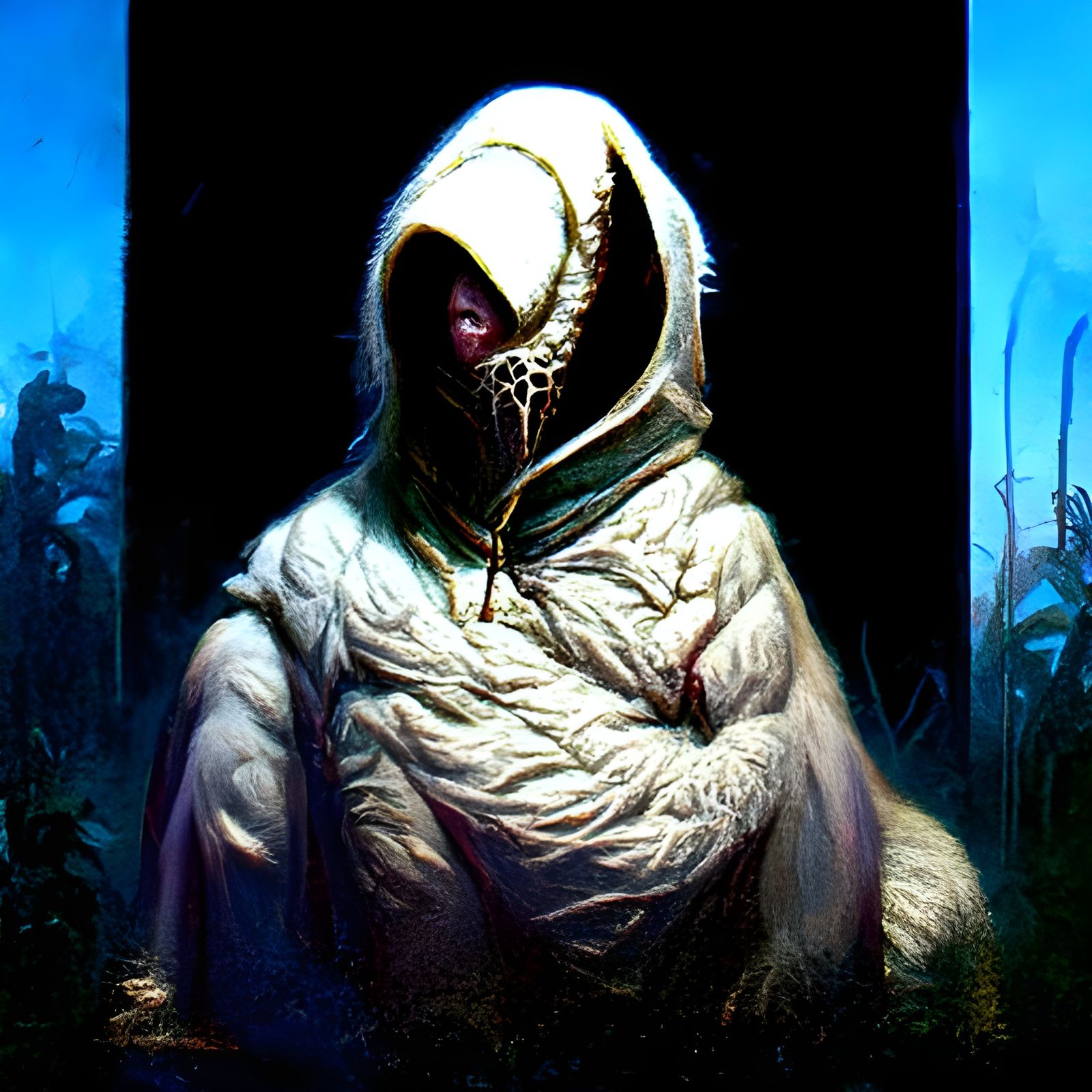 Hooded creature by Greg Rutkowski - Dark Fantasy Hooded Crea...