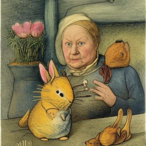 Otto dix, Beatrix Potter - AI Generated Artwork - NightCafe Creator