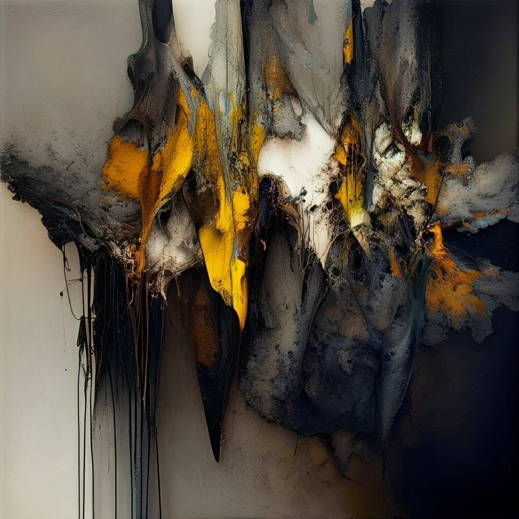 Abstract brutalist painting in the style of Martha... - AI Art