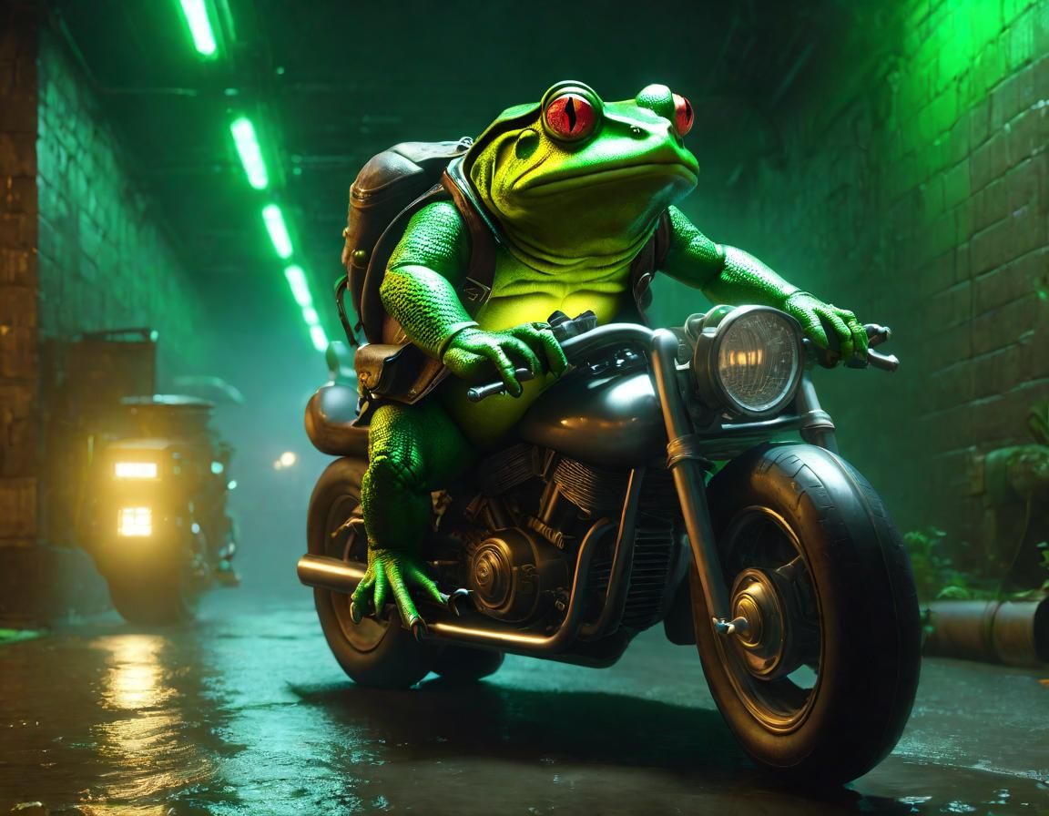 Toad Motorbike - AI Generated Artwork - NightCafe Creator
