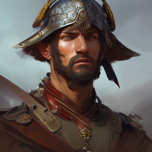 Fearsome handsome Cossack warrior sword - AI Generated Artwork ...