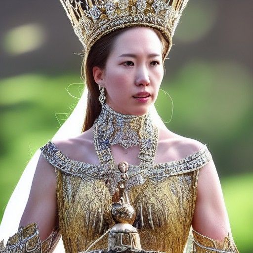 Ethereal Royal Figure in Glowing Splendor - AI Art