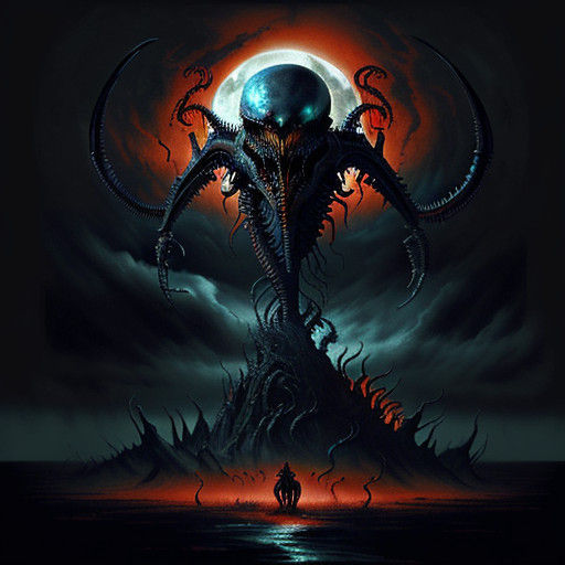 Twisted Xenomorph Emerges from Dark Hellscape in C... - AI Art