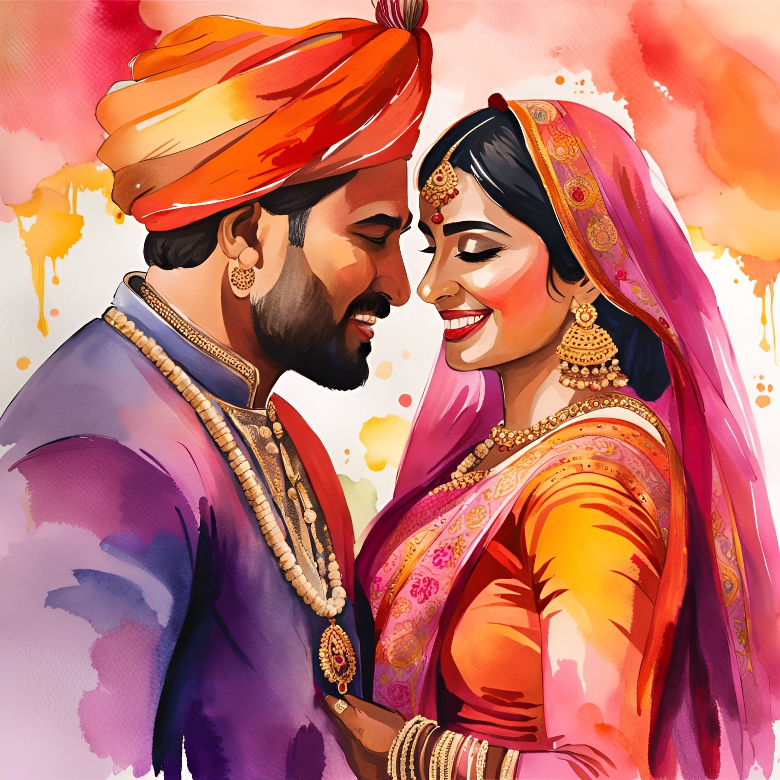 The Beauty of Indian Marriage - AI Generated Artwork - NightCafe Creator