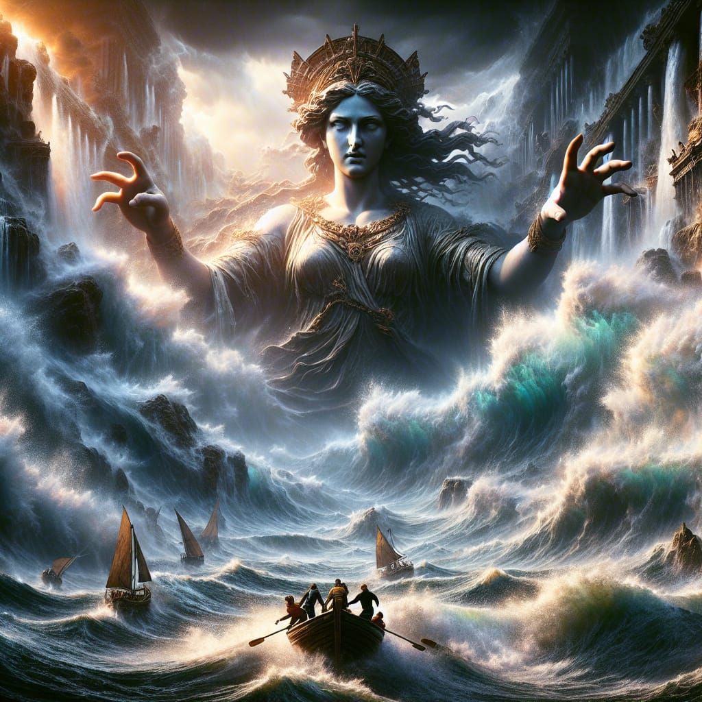 Natures Goddess Ruling The Waves - 1 - AI Generated Artwork - NightCafe ...