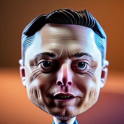 Elon Musk bobblehead, insanely detailed and intricate, atmospheric ...