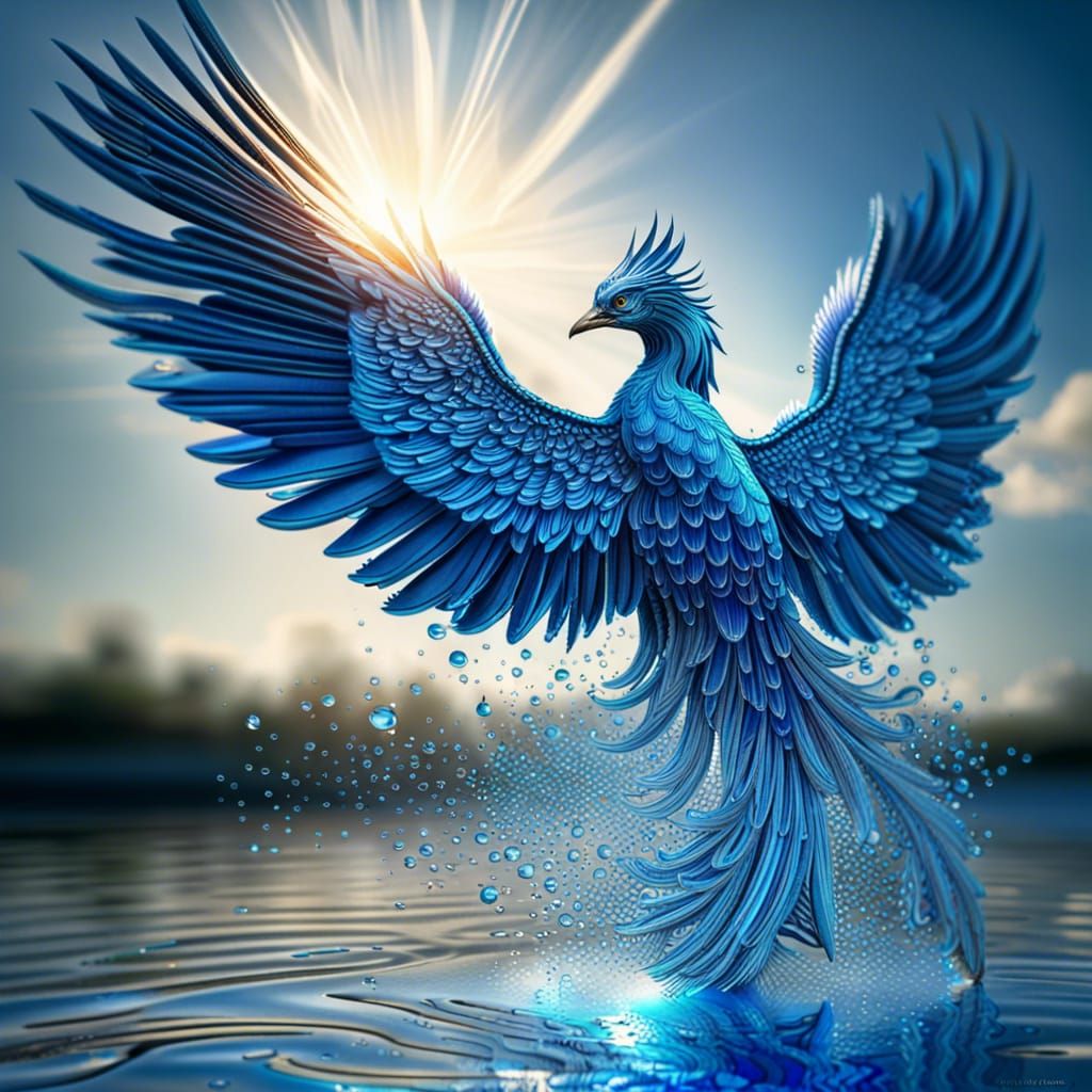 Water phoenix - AI Generated Artwork - NightCafe Creator