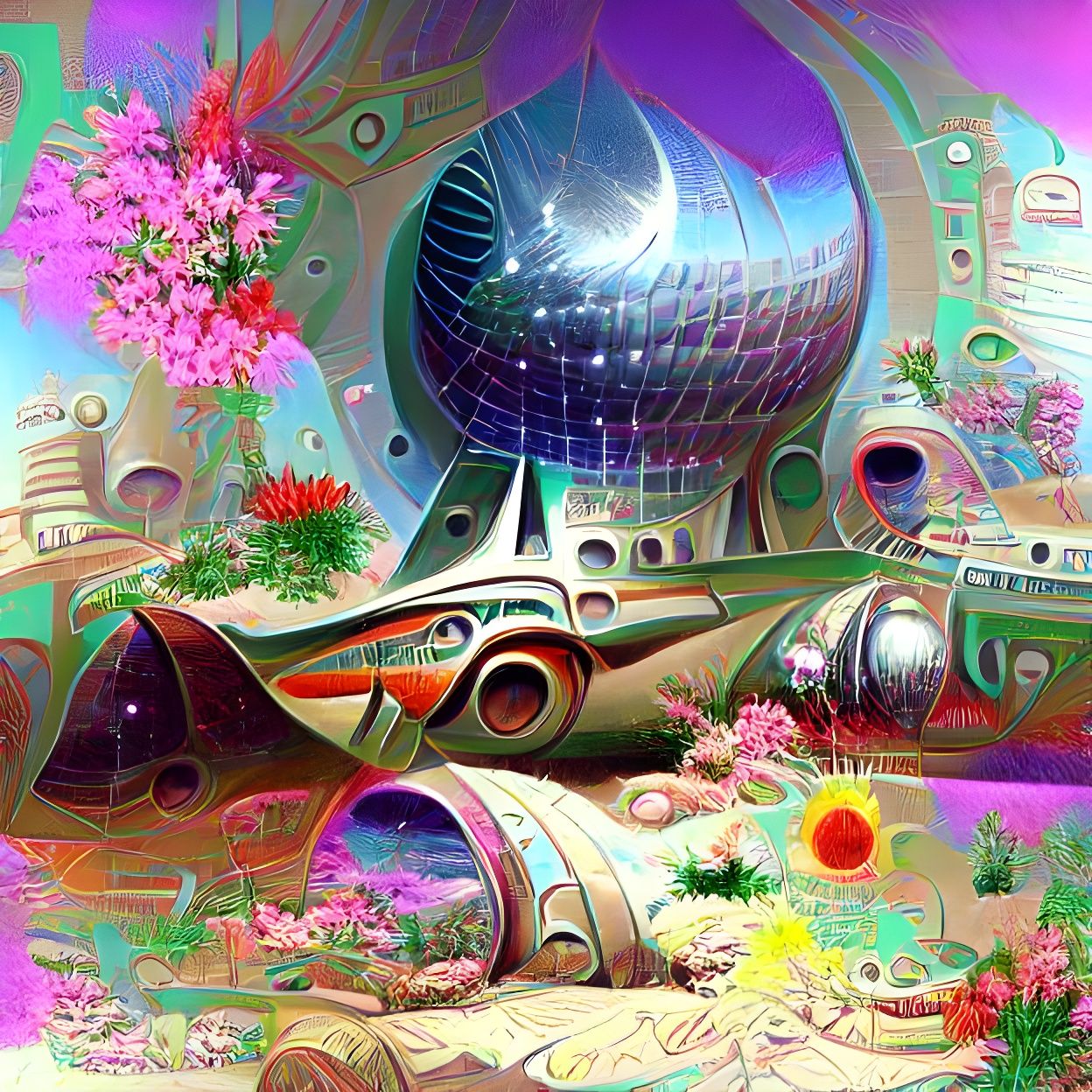 Groovy retrofuturism beautiful cosmic - AI Generated Artwork ...