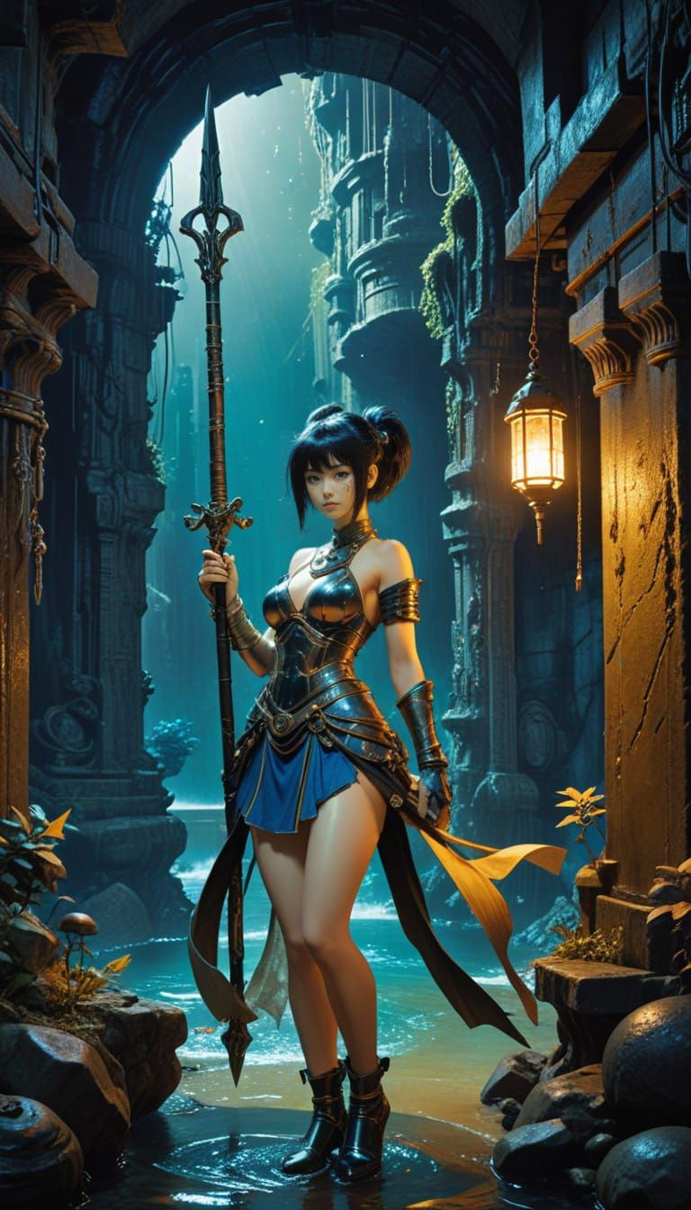 Fantasy DEVA Cleric Explores Dungeon DEPTHS, Deep ... - AI Art