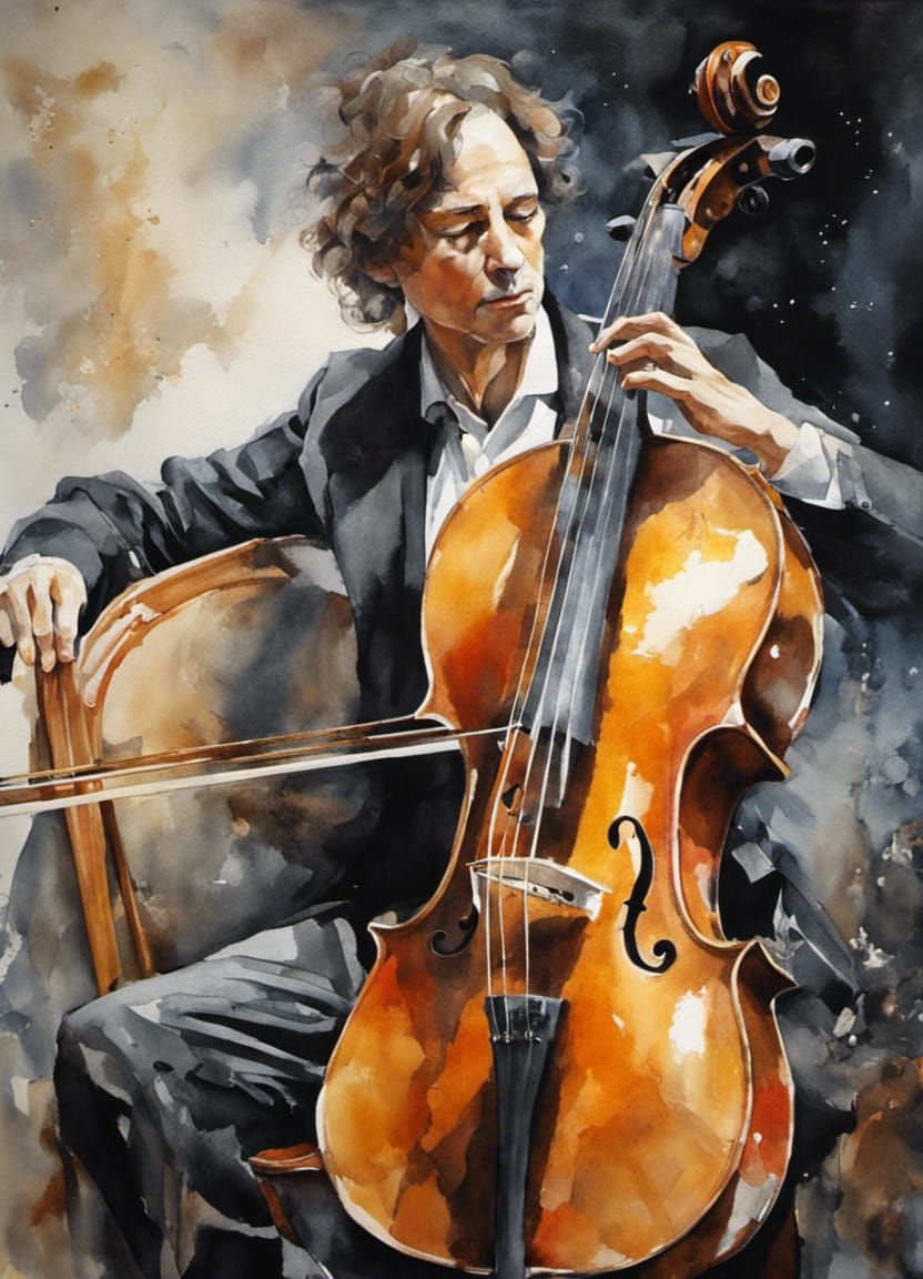 Cello Player - AI Generated Artwork - NightCafe Creator