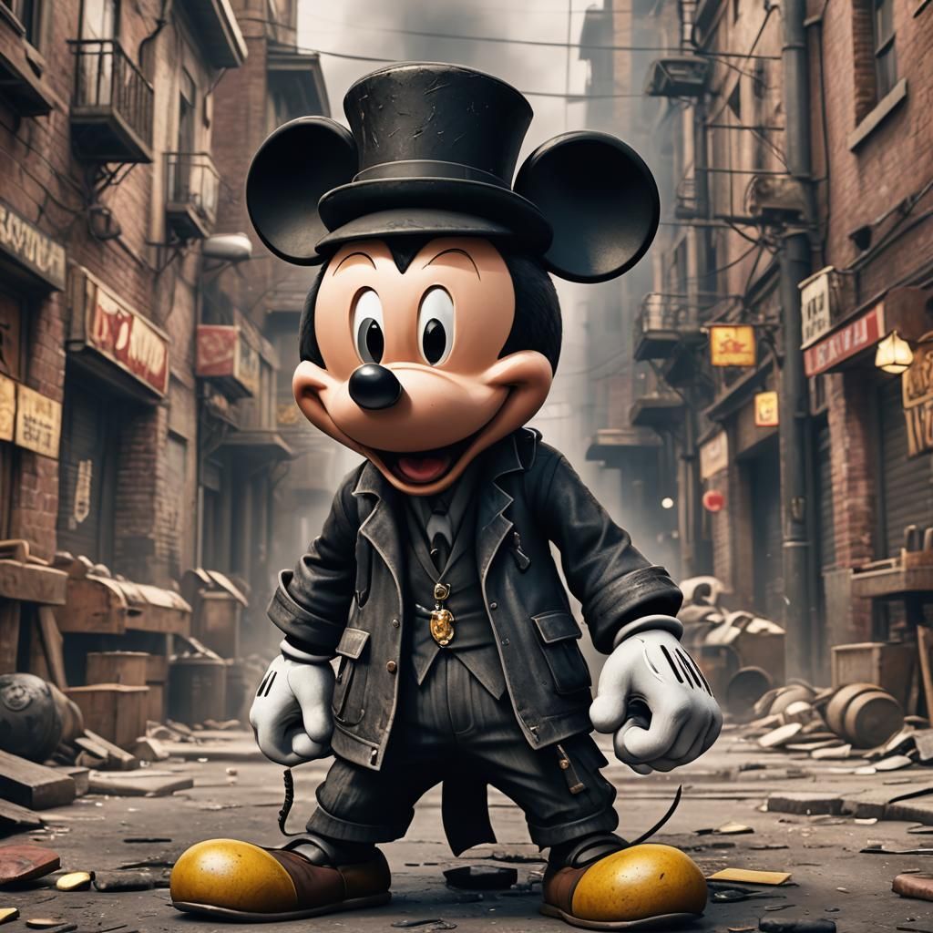gangster mickey mouse - AI Generated Artwork - NightCafe Creator