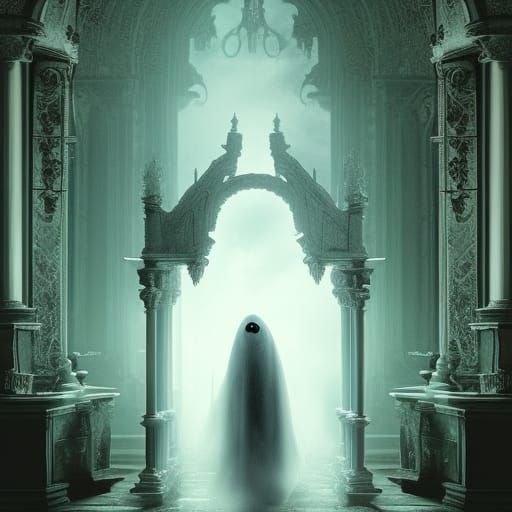 ghost in doorway - AI Generated Artwork - NightCafe Creator