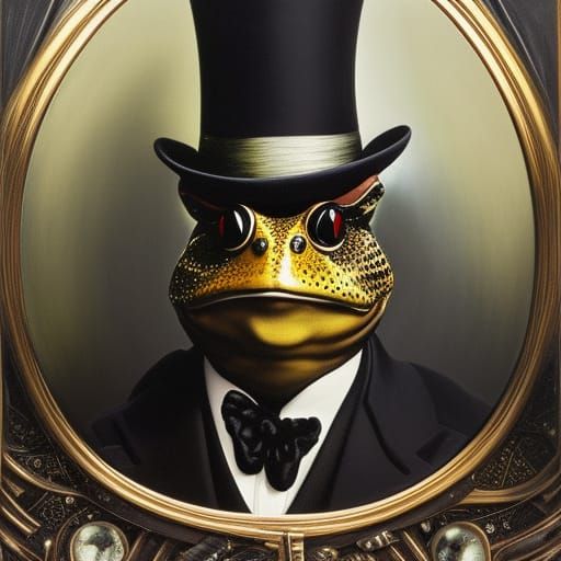 Dapper Frog - AI Generated Artwork - NightCafe Creator