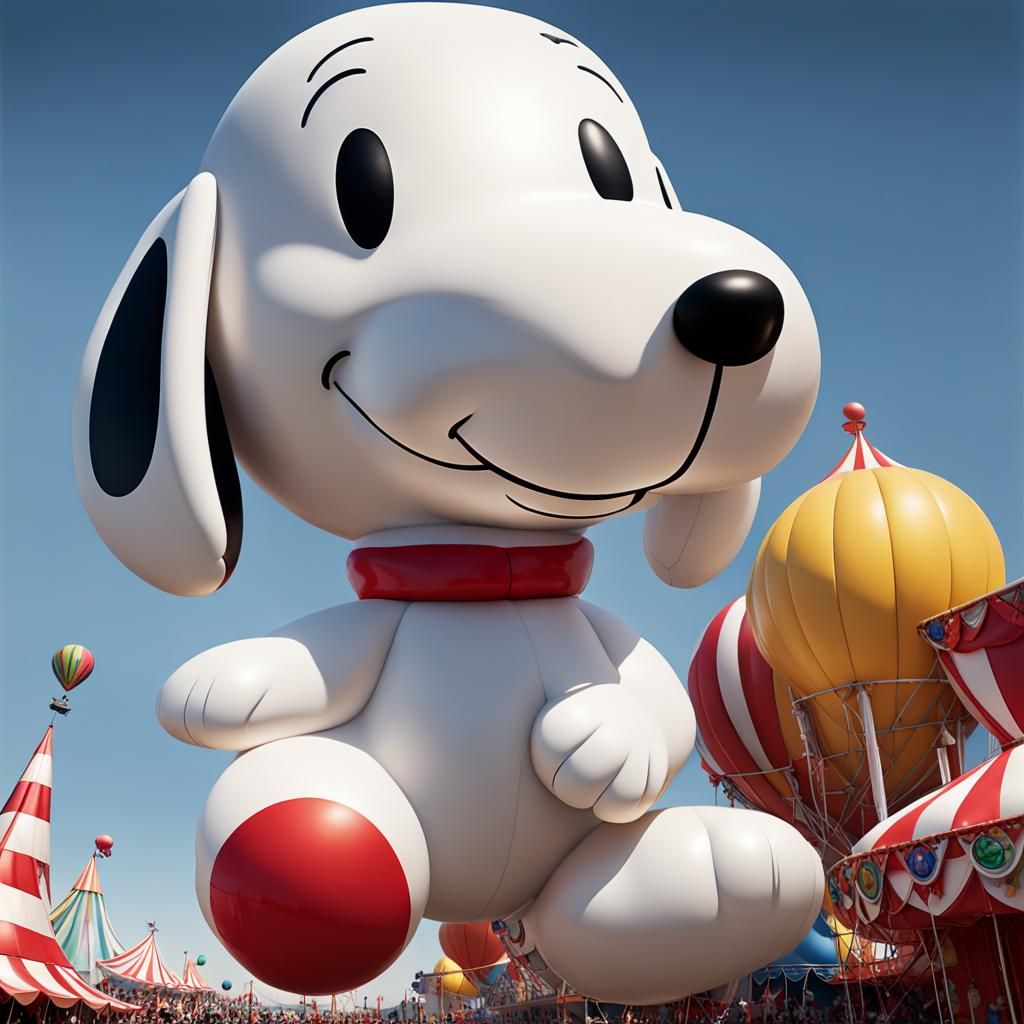 "Giant colossal inflated balloon SNOOPY carnival balloon" - AI ...