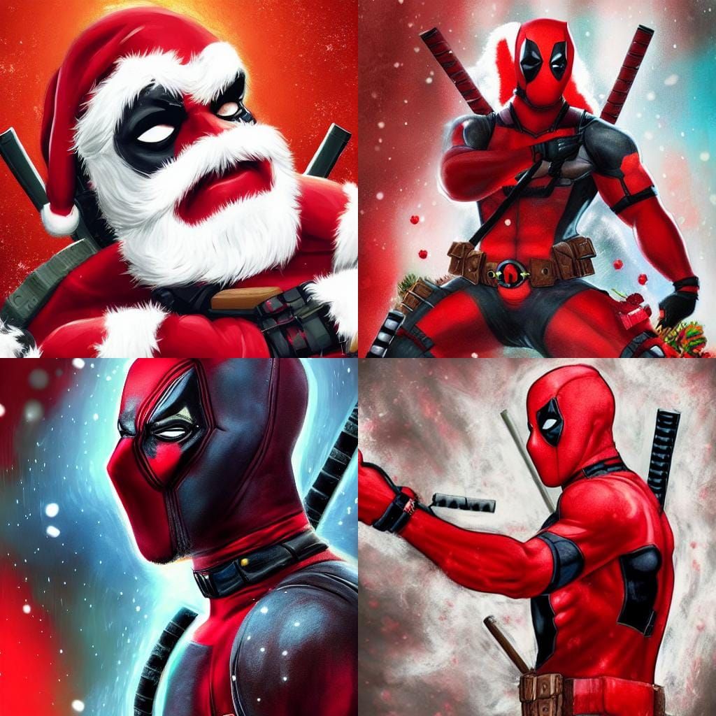 deadpool santa - AI Generated Artwork - NightCafe Creator