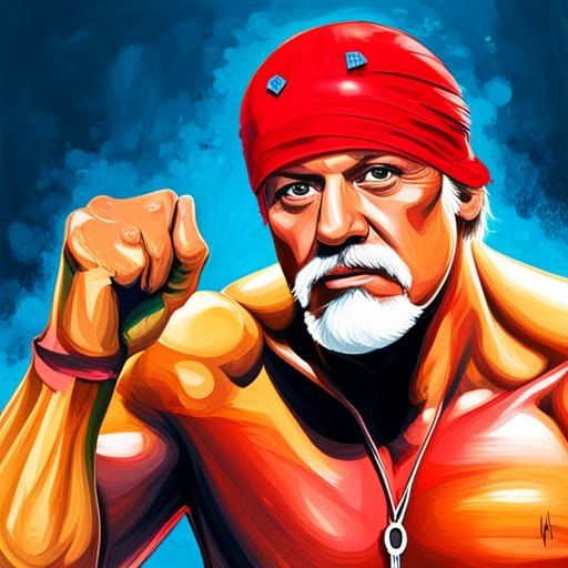Hulk Hogan - Hulk Hogan in Vibrant, Ultra-Detailed Portrait ...