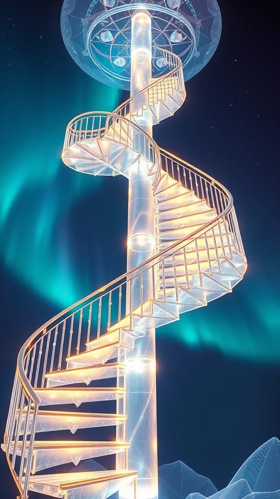 Cyberpunk spiral staircase - Cyberpunk spiral staircase