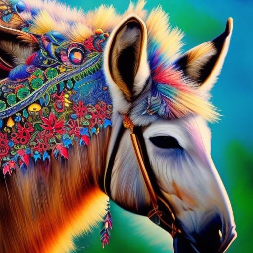 Pretty donkey - AI Generated Artwork - NightCafe Creator