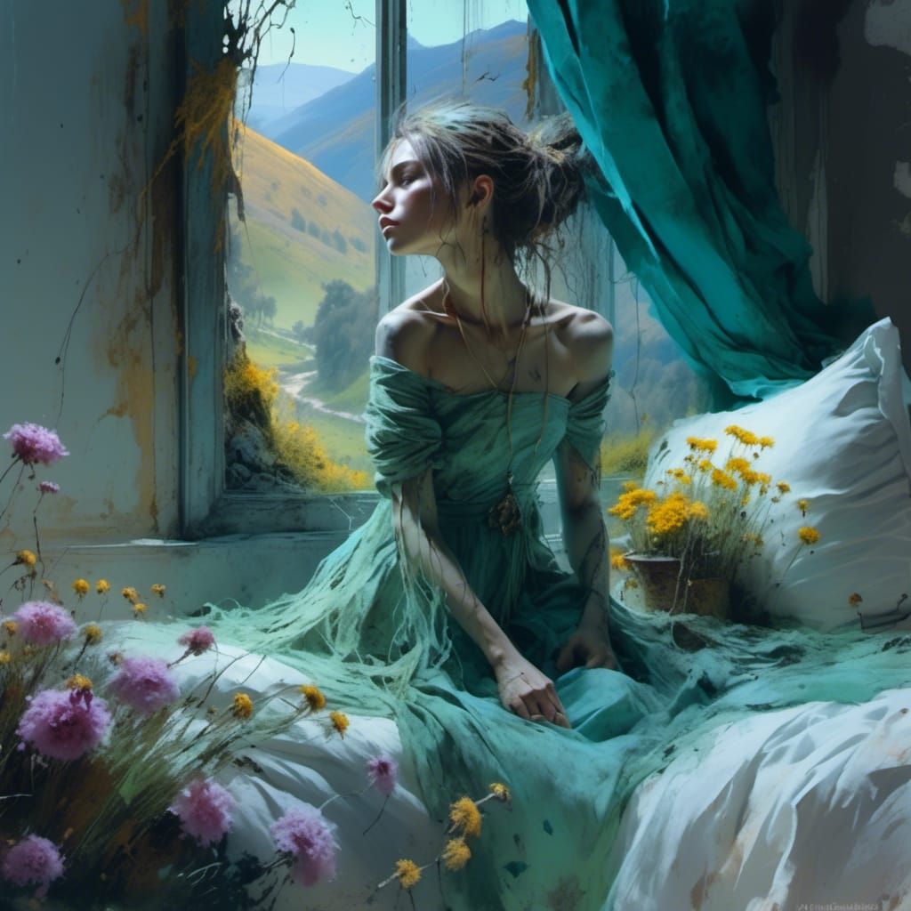 Longing for her loved one - Longing for her loved one