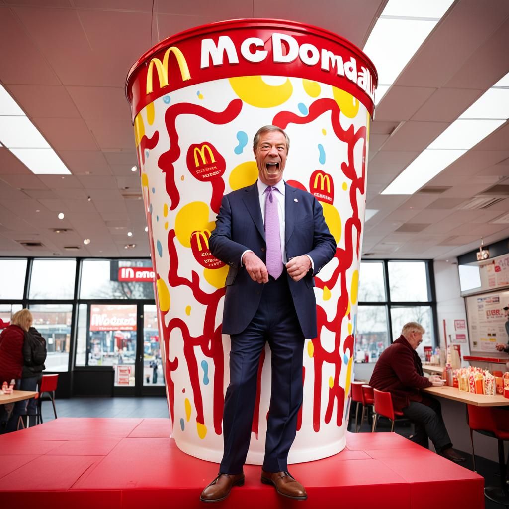 Nigel Fromage at McDomalds - AI Generated Artwork - NightCafe Creator
