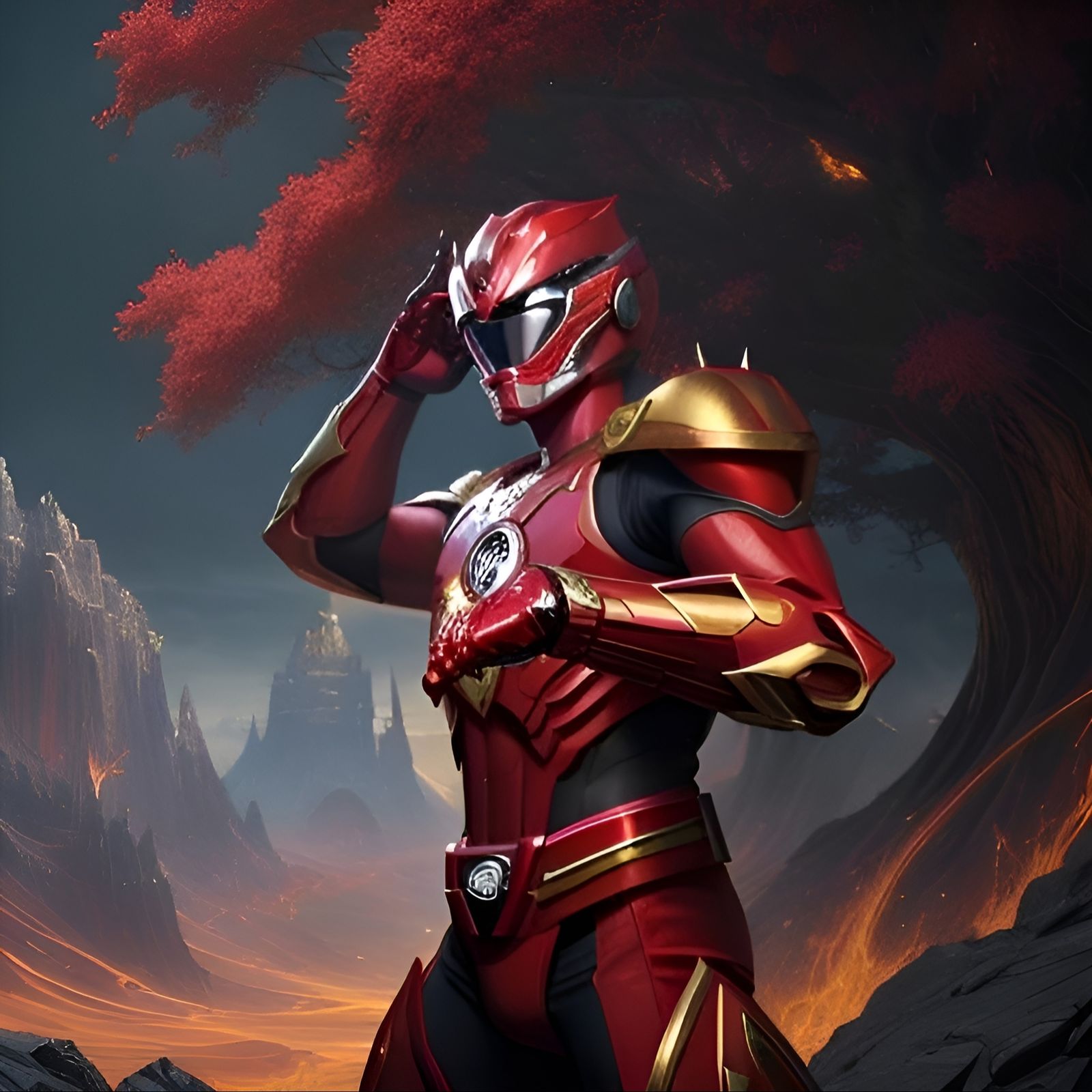 Power Rangers: Void Paladins - Red Paladin HD - AI Generated Artwork ...