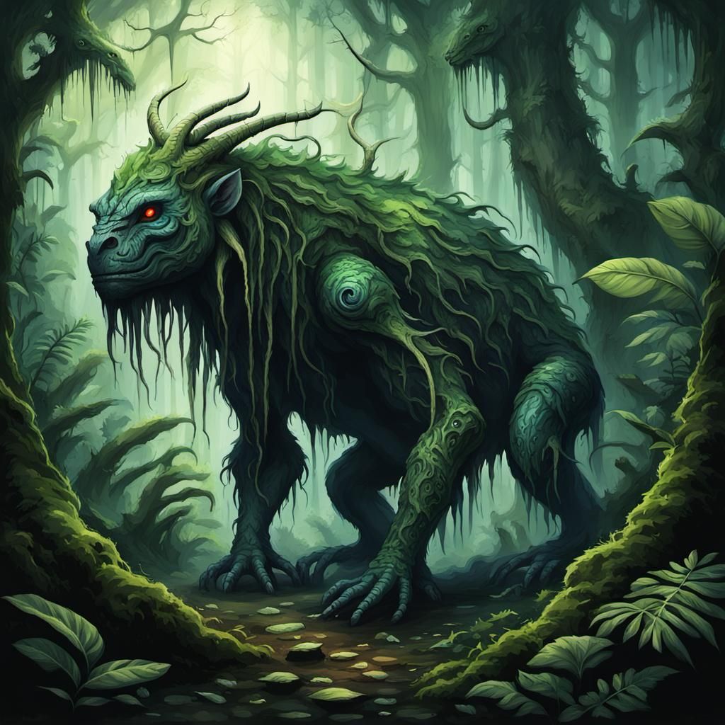 mythical rainforest creature, - AI Generated Artwork - NightCafe Creator
