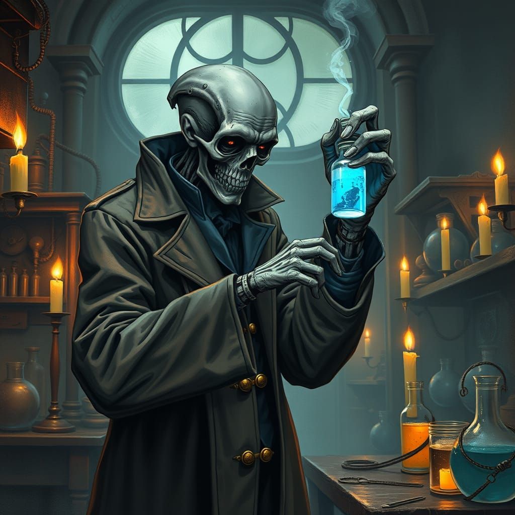 Immortal undead scientist develops super soldier strain in a vial.