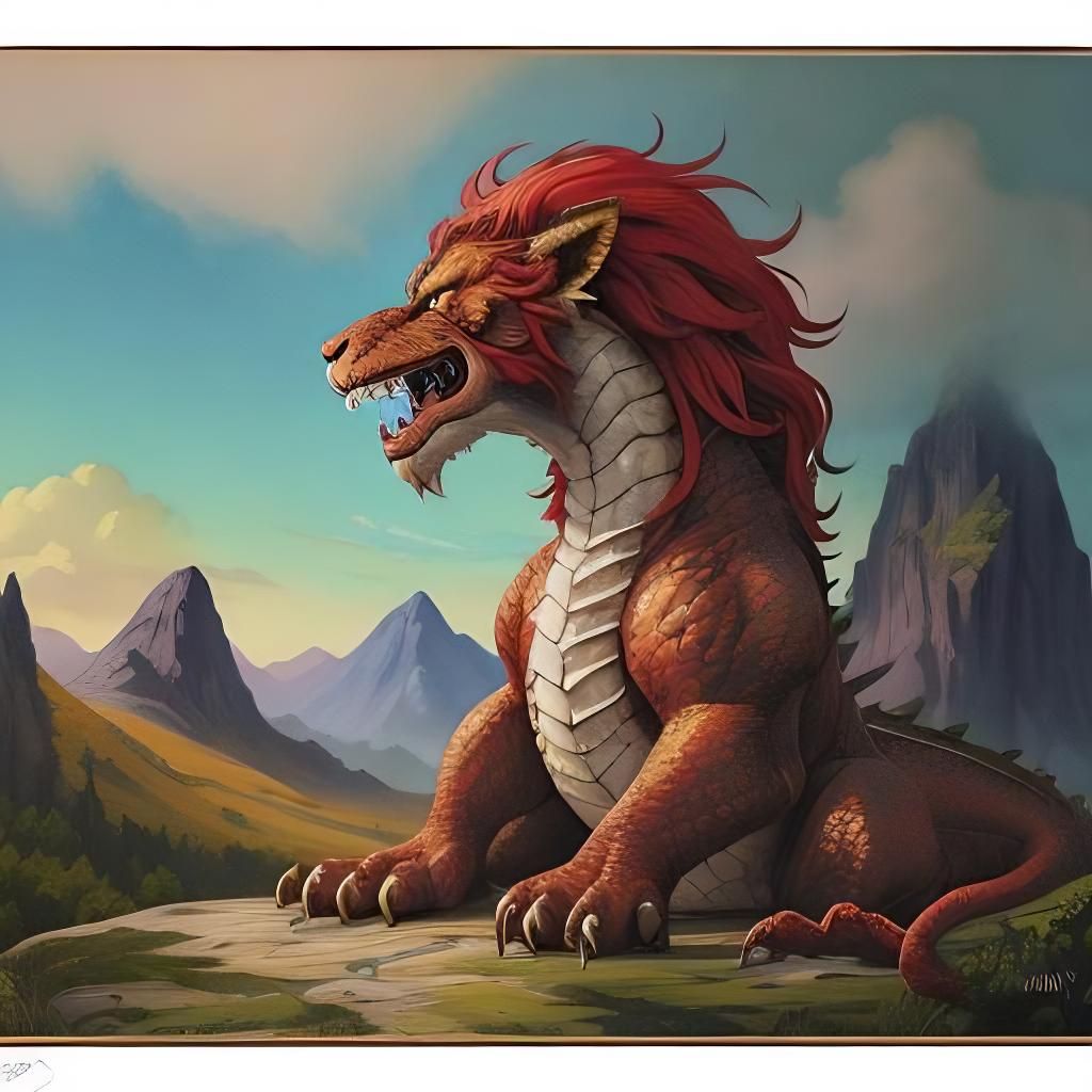 Red Maned Dragon - AI Generated Artwork - NightCafe Creator