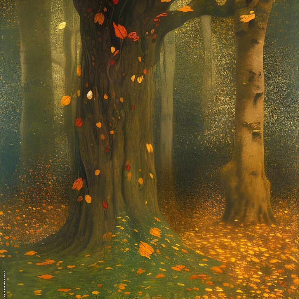 Falling tree leaves - AI Generated Artwork - NightCafe Creator