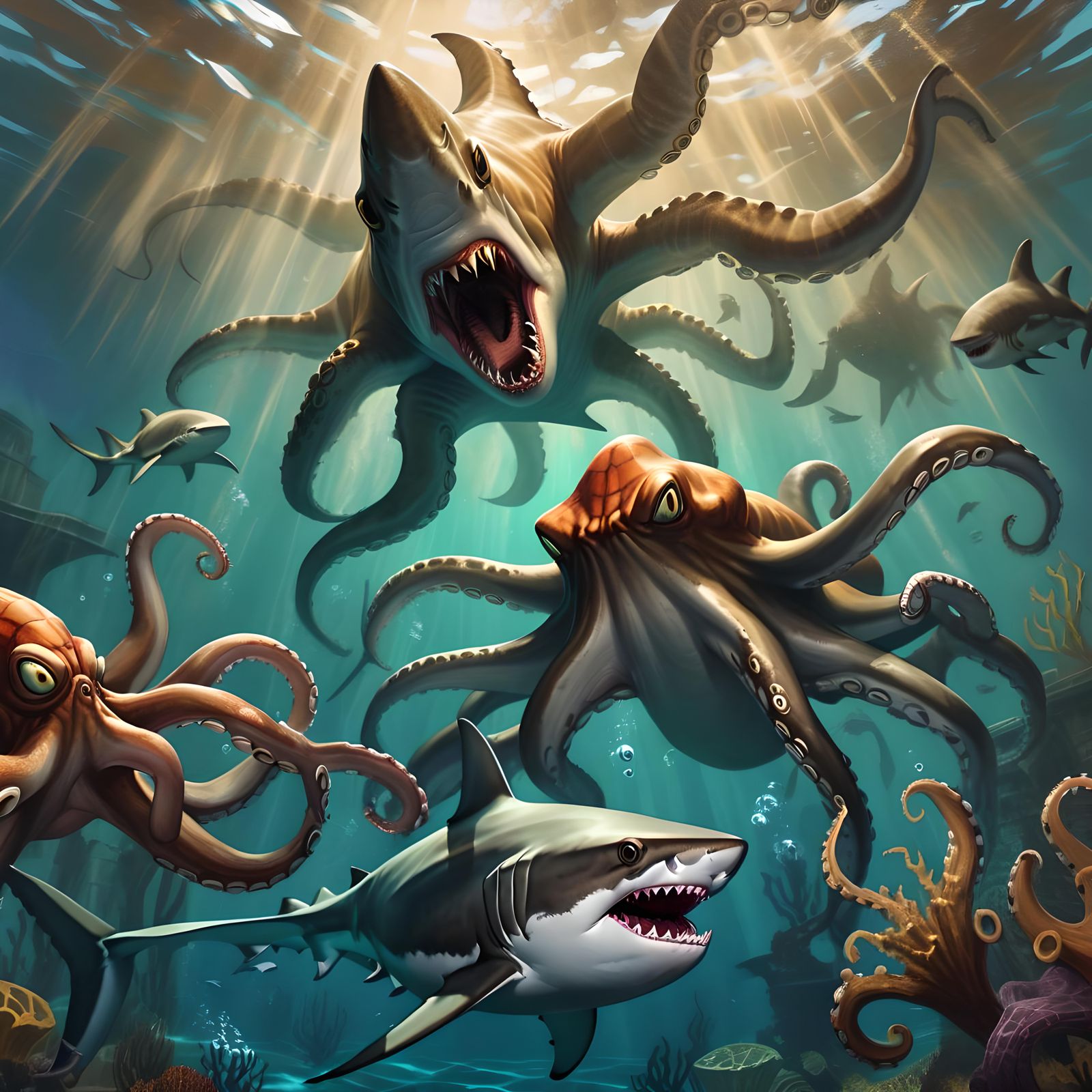 Unda da sea.. - AI Generated Artwork - NightCafe Creator