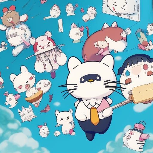 cute,sanrio,math,slay,fat dog,toast, - AI Generated Artwork - NightCafe ...