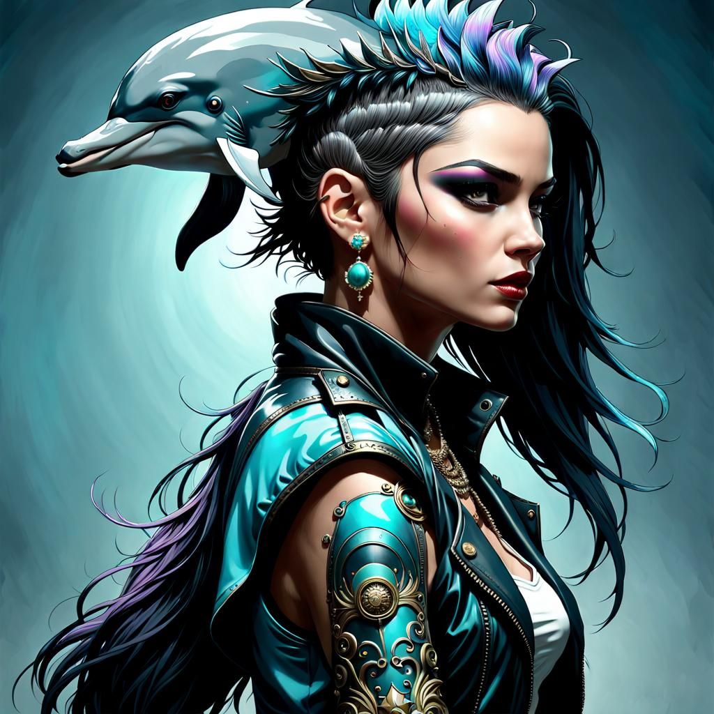 Dolphin Girl - AI Generated Artwork - NightCafe Creator