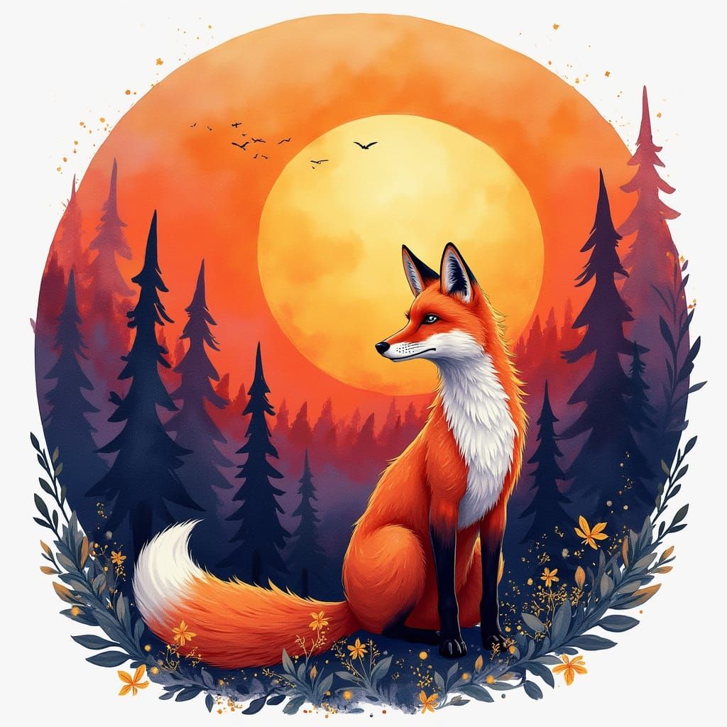 Fox at sunset - Fox at sunset