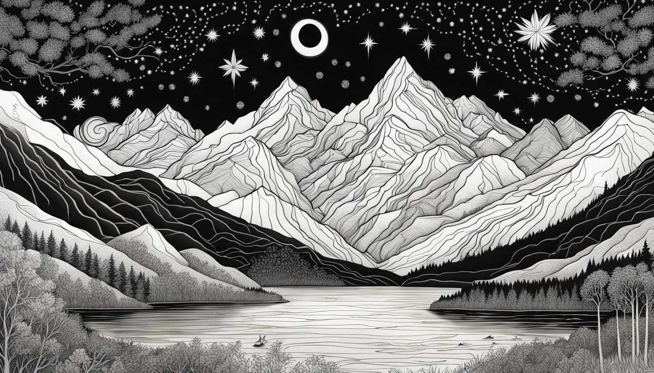 Starlight Line Drawing - AI Generated Artwork - NightCafe Creator