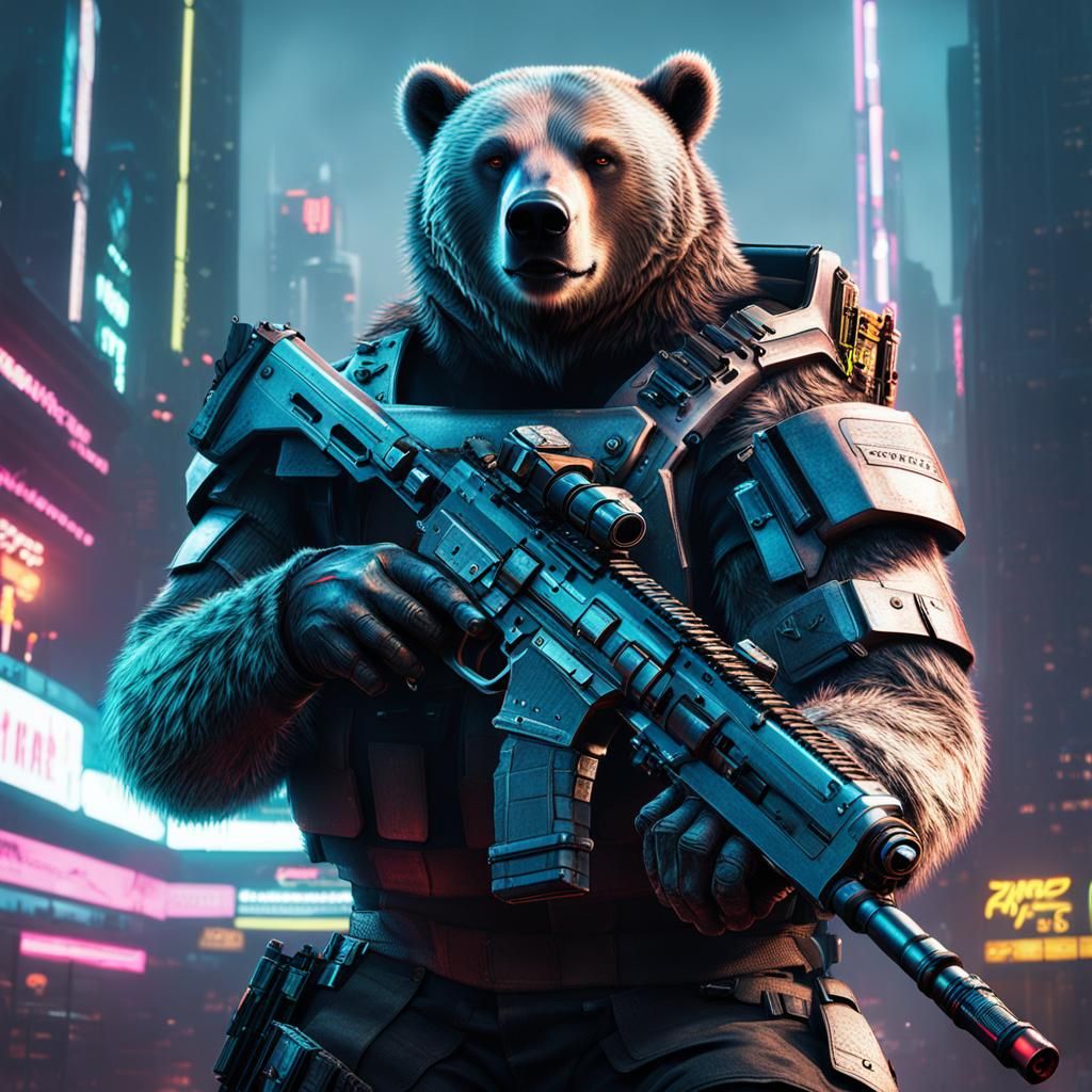 Assault bear - AI Generated Artwork - NightCafe Creator