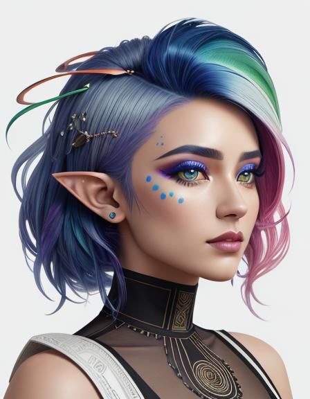 Elf Portrait No Background - AI Generated Artwork - NightCafe Creator