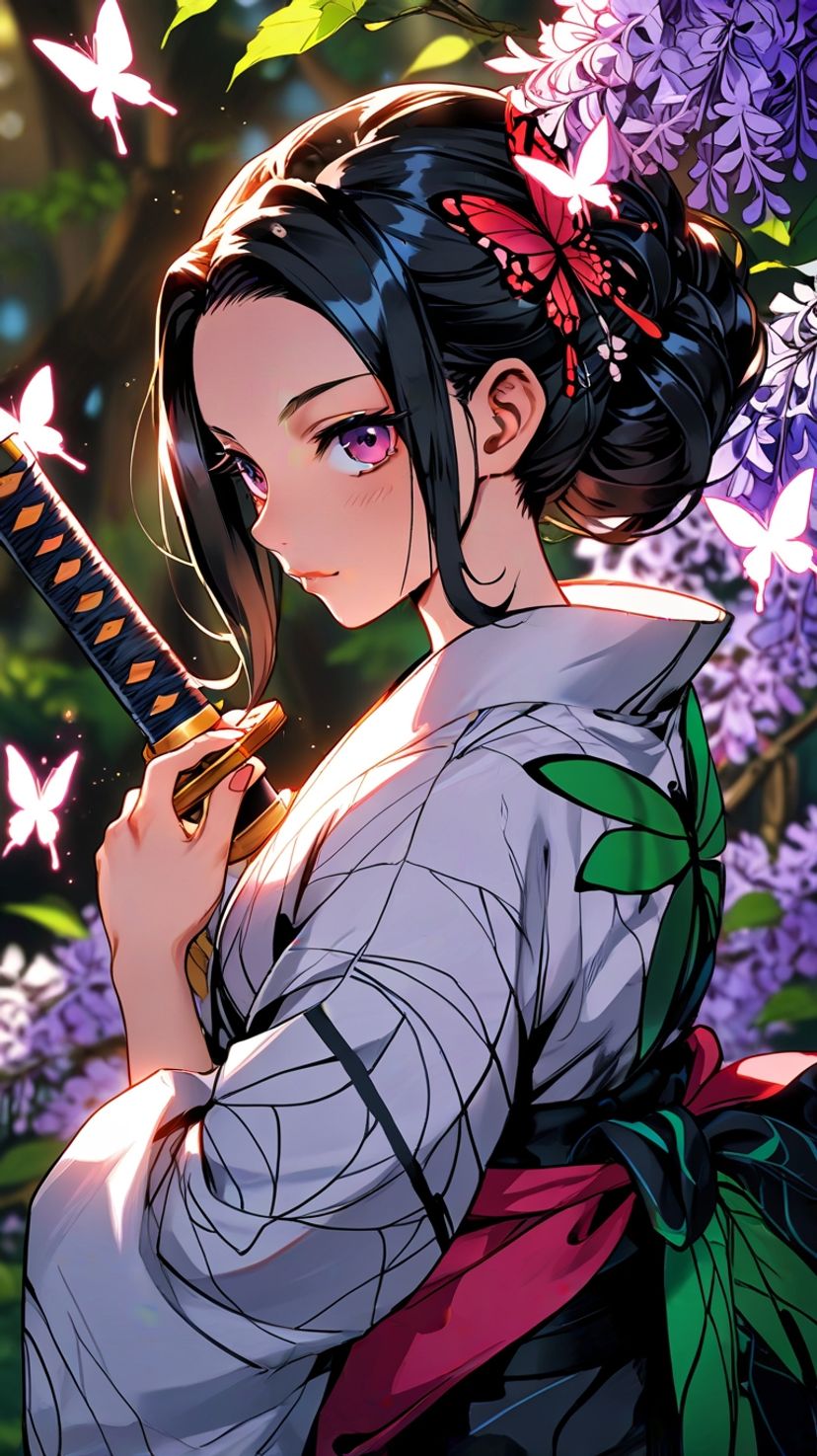 The Butterfly Hashira - AI Generated Artwork - NightCafe Creator