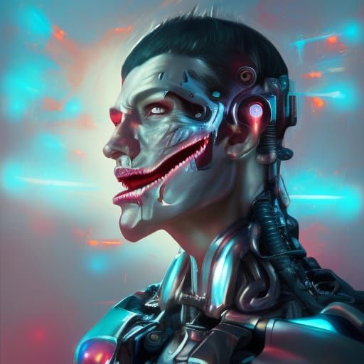 Cyborg Vampire - AI Generated Artwork - NightCafe Creator