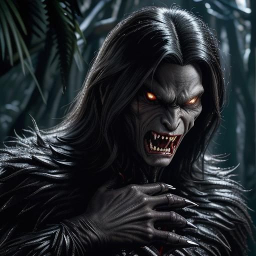 A glowing vampire-werewolf-wraith hybrid, in a liquid sinister ...